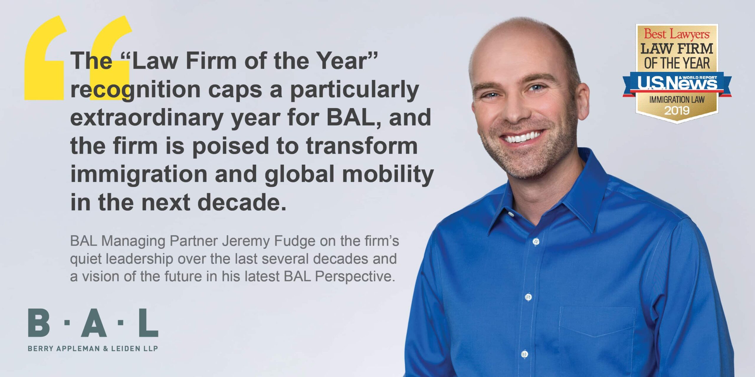 BAL 2019 Immigration Law Firm of the Year | BAL Immigration Law